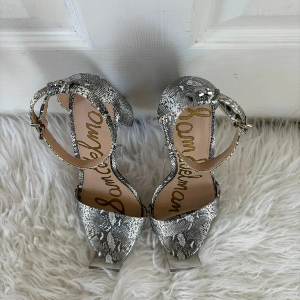 Sam Edelman | Shoes | Nwob Sam Edelmans Yaro Silver Snake Print Open ...